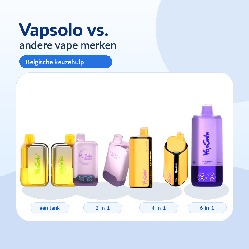 Vapsolo vs andere vape merken: waar moet je op letten?